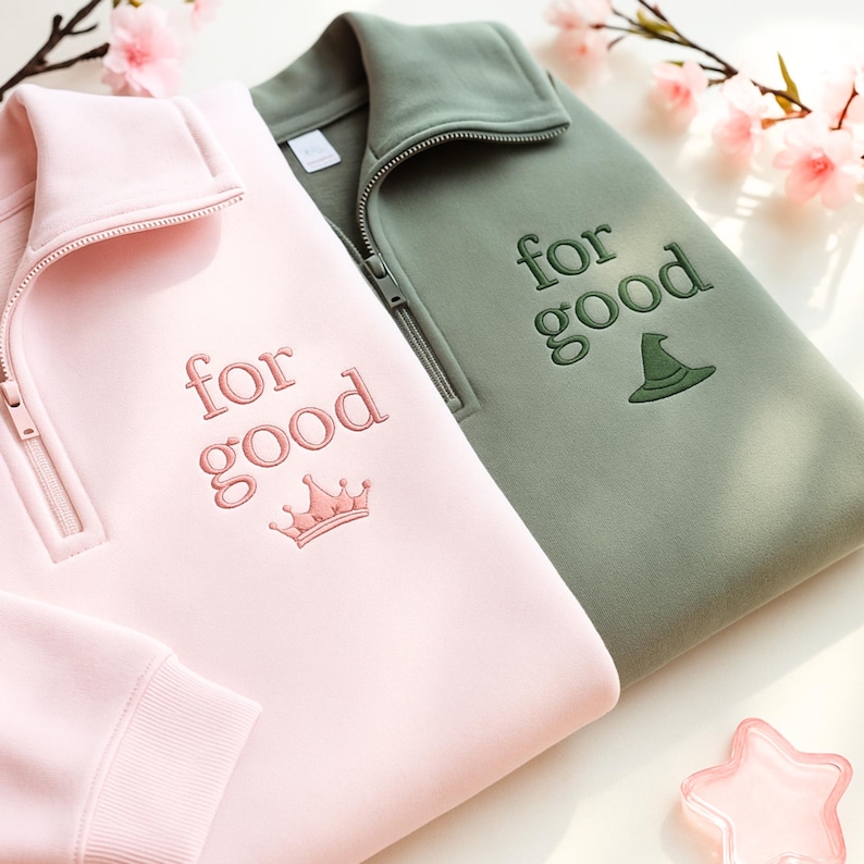 Embroidered Musical Quarter Zip Sweatshirt, Shiz University - Etsy