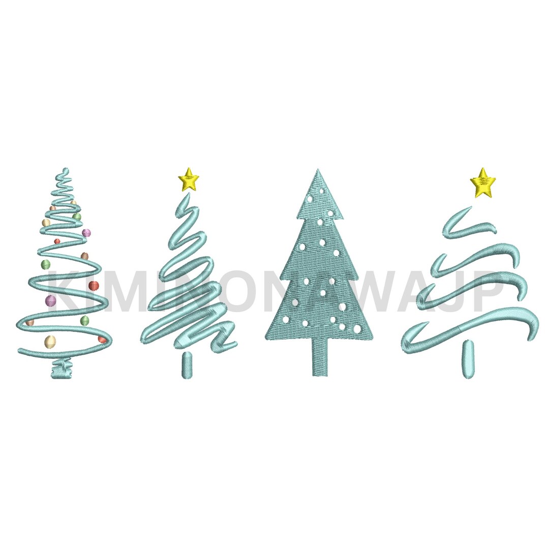 Christmas Tree Embroidery Design, Christmas Tree Machine Embroidery ...