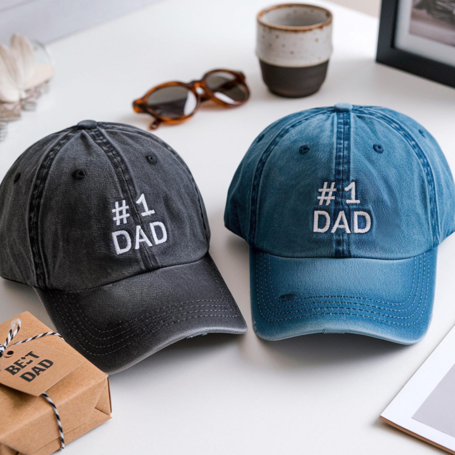 Number 1 Dad Embroidered Cap #1 Dad Cap #1 Dad Hat #1 Dad Baseball Cap ...