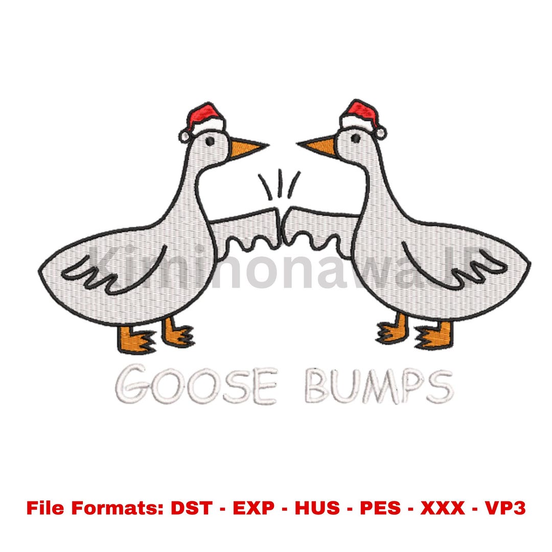 Christmas Goose Bumps Machine Embroidery Design, Goose Bumps Embroidery ...