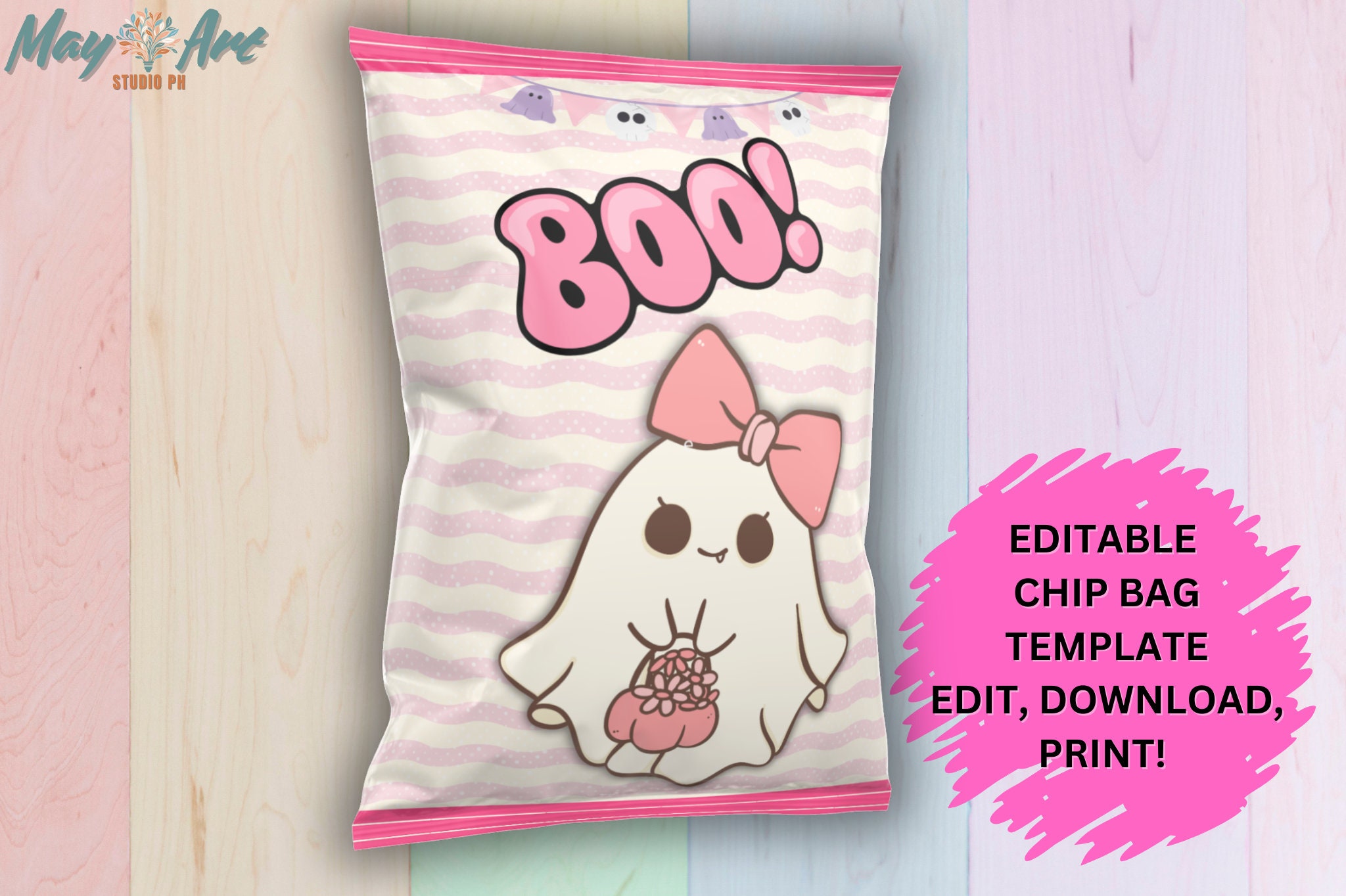 Canva Cute Chip Bag Template for Halloween Party Souvenir - Etsy