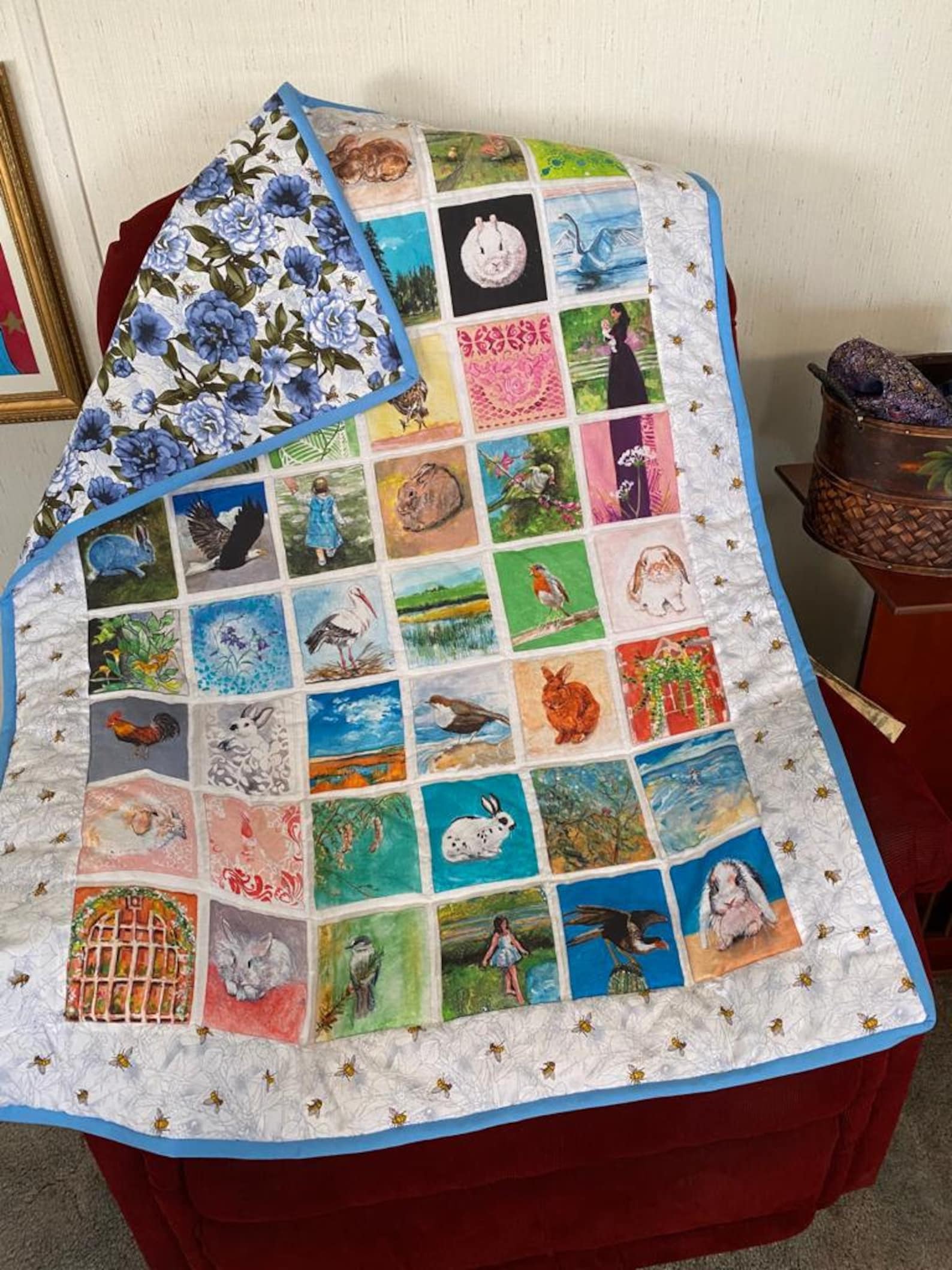 NATURE Quilt Panel Fabric Each Image is 4 1/4"x4" - Etsy