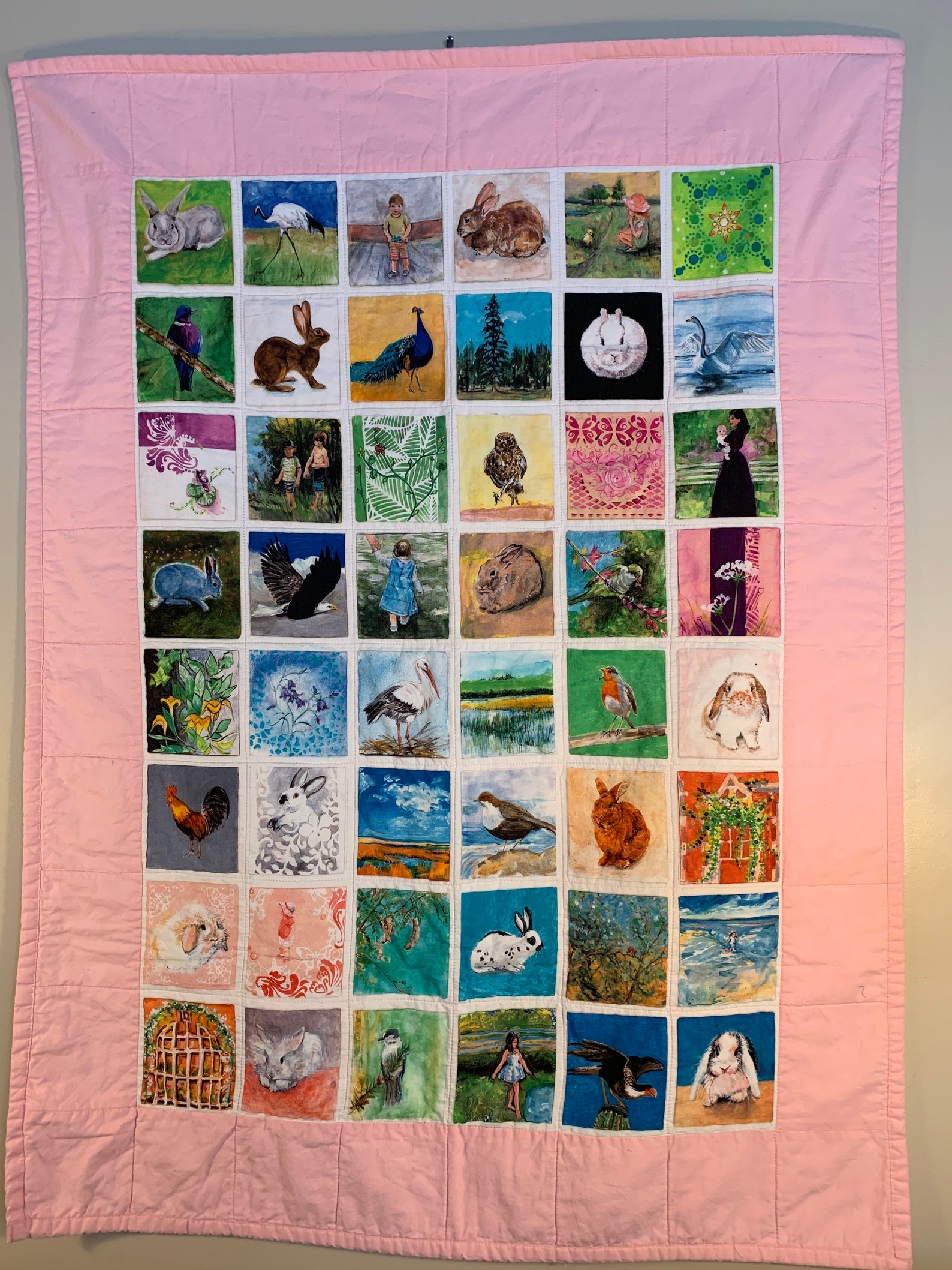 NATURE Quilt Panel Fabric Each Image is 4 1/4"x4" - Etsy