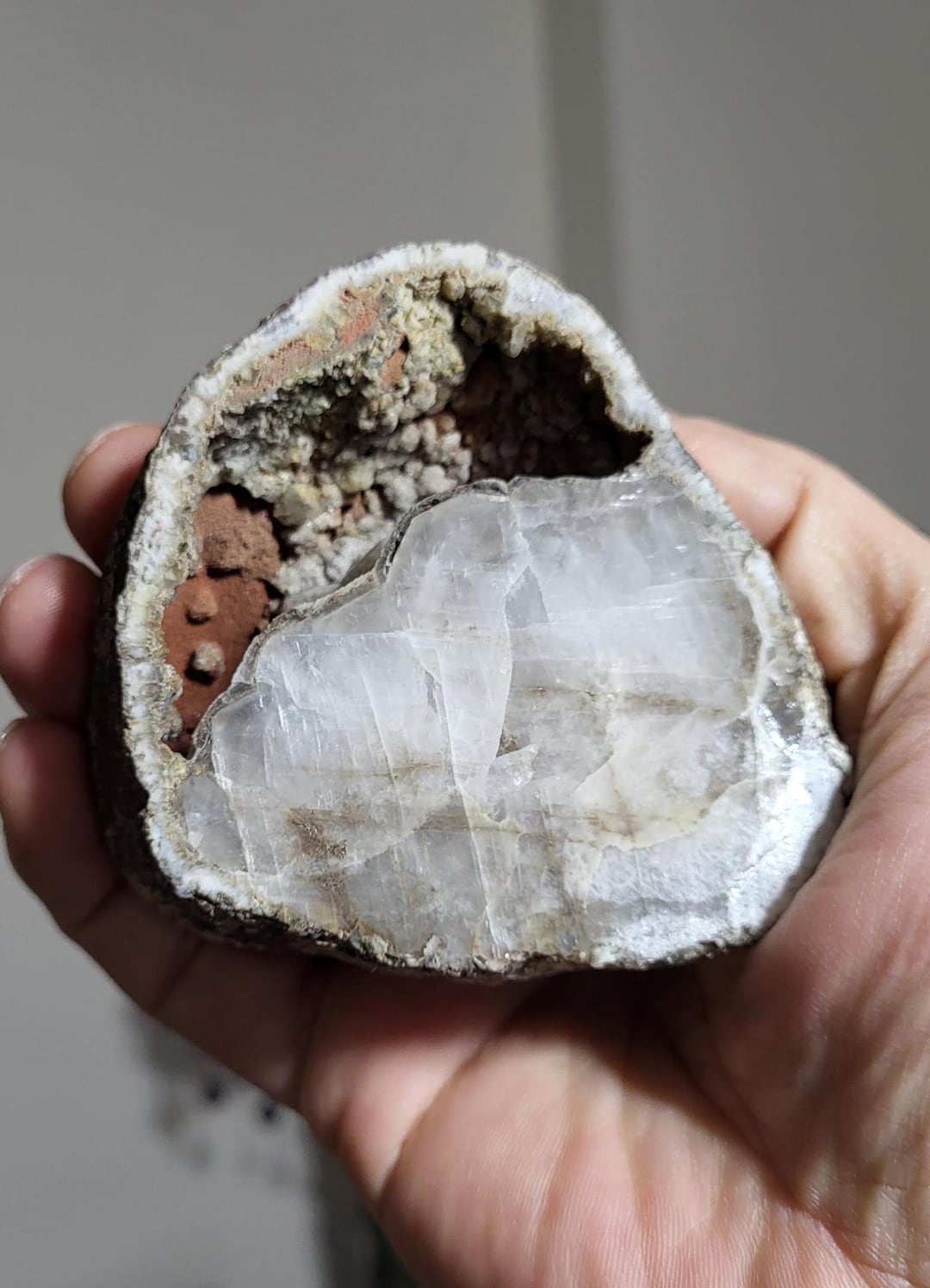 Rare Geological Formation Calcite Geode, Interesting Structre, Calcite ...
