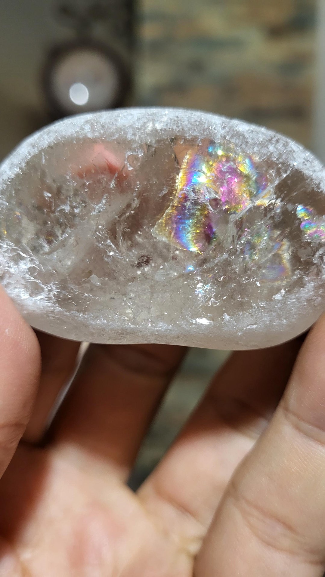 Natural Tumbled Quartz , One Side Polished, Wonderfull Aura Quartz ...