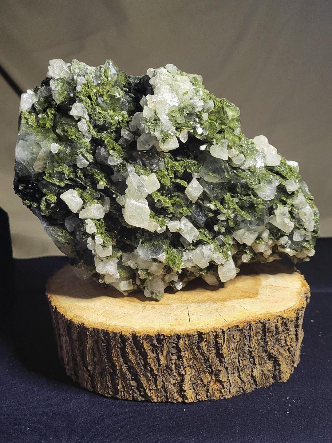 Outstanding Chlorite Quartz With Epidote and Dolomite, Sparkly Big ...