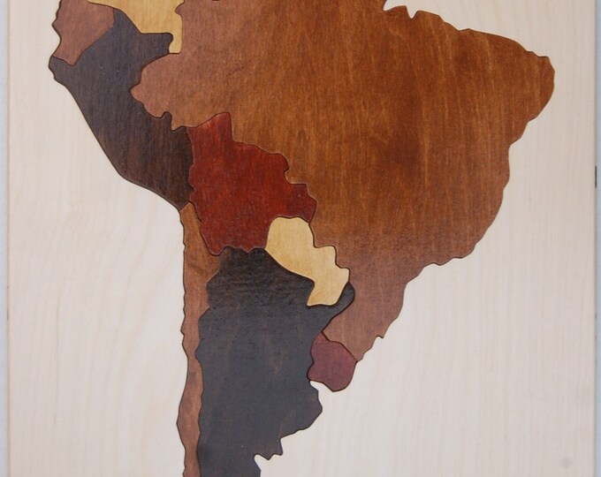 South America Wooden Map Puzzle Educational Gift for Kids and Adults ...