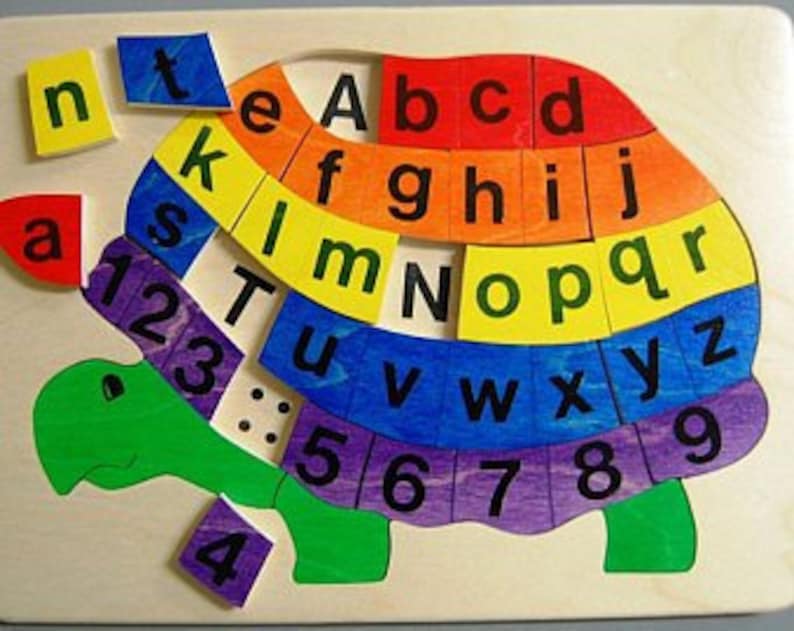 Wooden Alphabet Turtle Puzzle - Equip Your Preschooler to Learn the ...