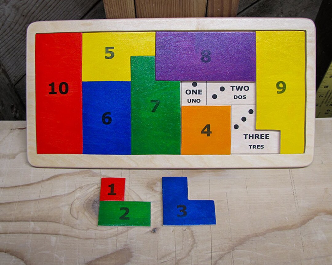 Wooden Arithmetic Puzzle Teaches Simple Addition and Subtraction With ...