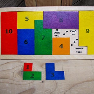 Wooden Arithmetic Puzzle Teaches Simple Addition and Subtraction With ...