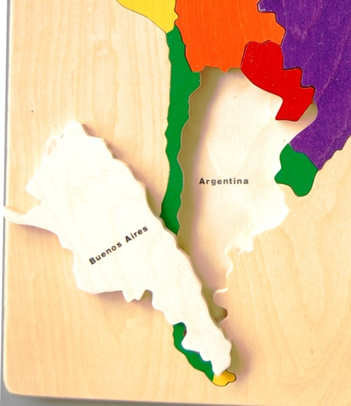 South America Wooden Map Puzzle: Geography Learning Gift - Etsy