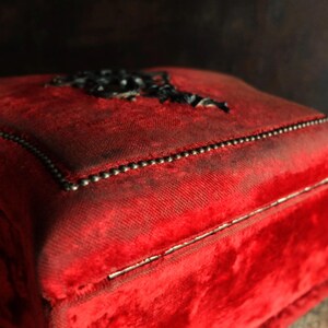 Stunning Antique French Velvet Box/ Velvet and Ormolu, / Beautiful ...