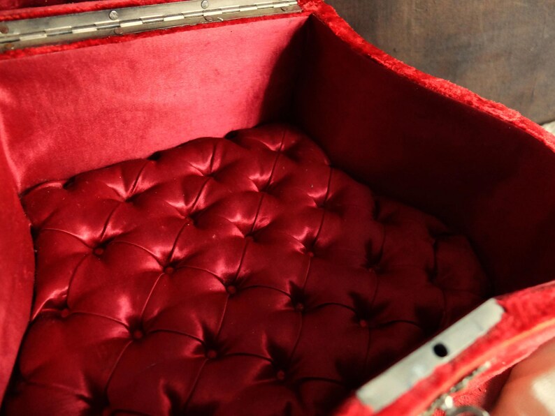 Stunning Antique French Velvet Box/ Velvet and Ormolu, / Beautiful ...