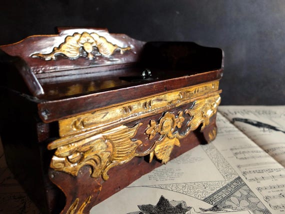 Antique Wooden Box/ Handmade in France,/ Wooden Box a… - Gem
