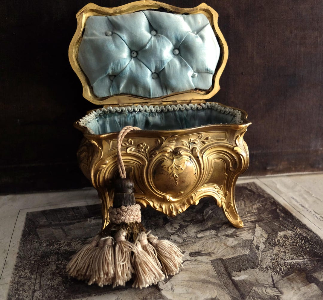 Antique French Box/Jewelry Trinket Box/ Napoleon III - Etsy México