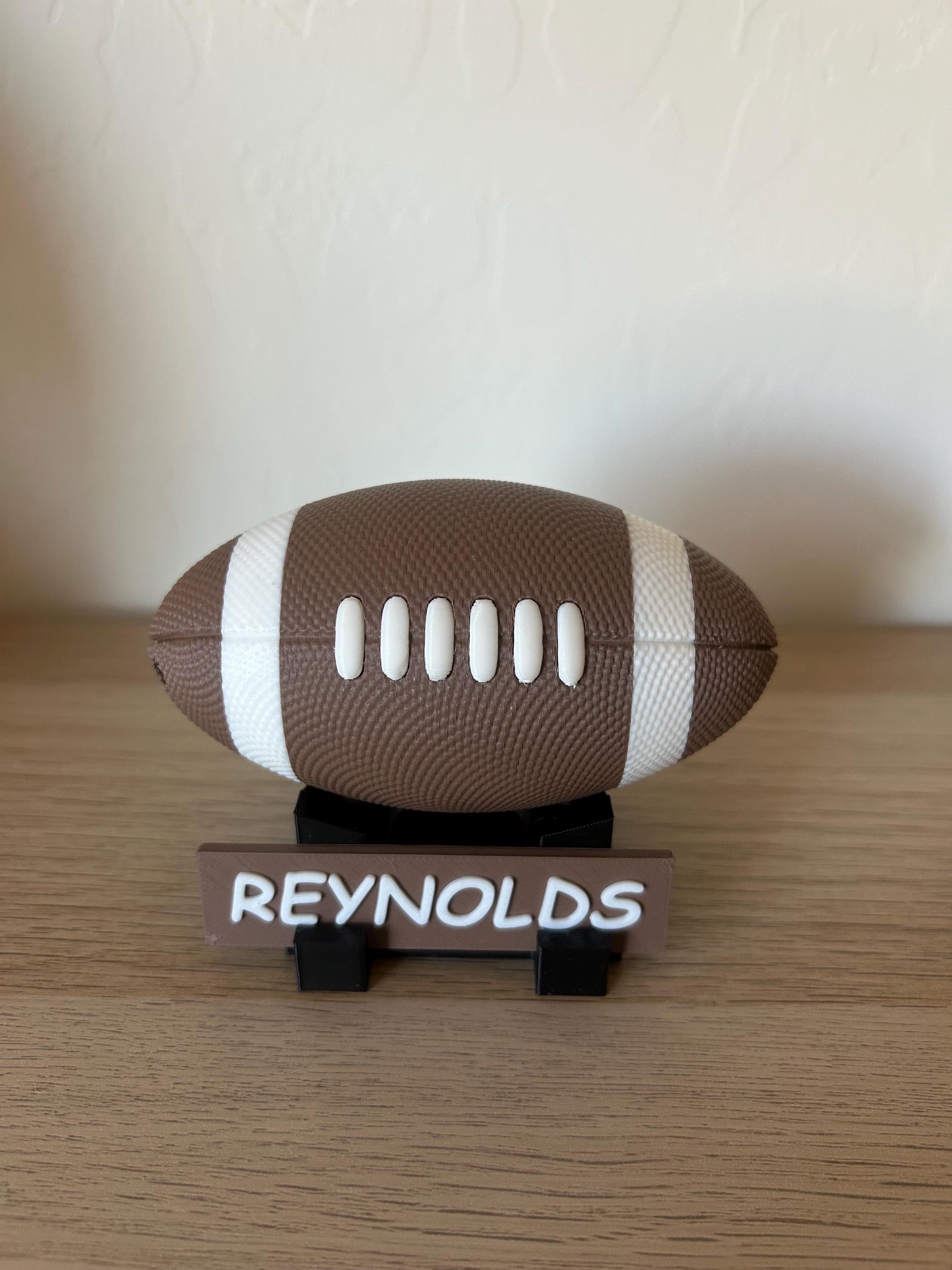 Custom 3D Printed Football With Personalized Name Card Stand - Etsy