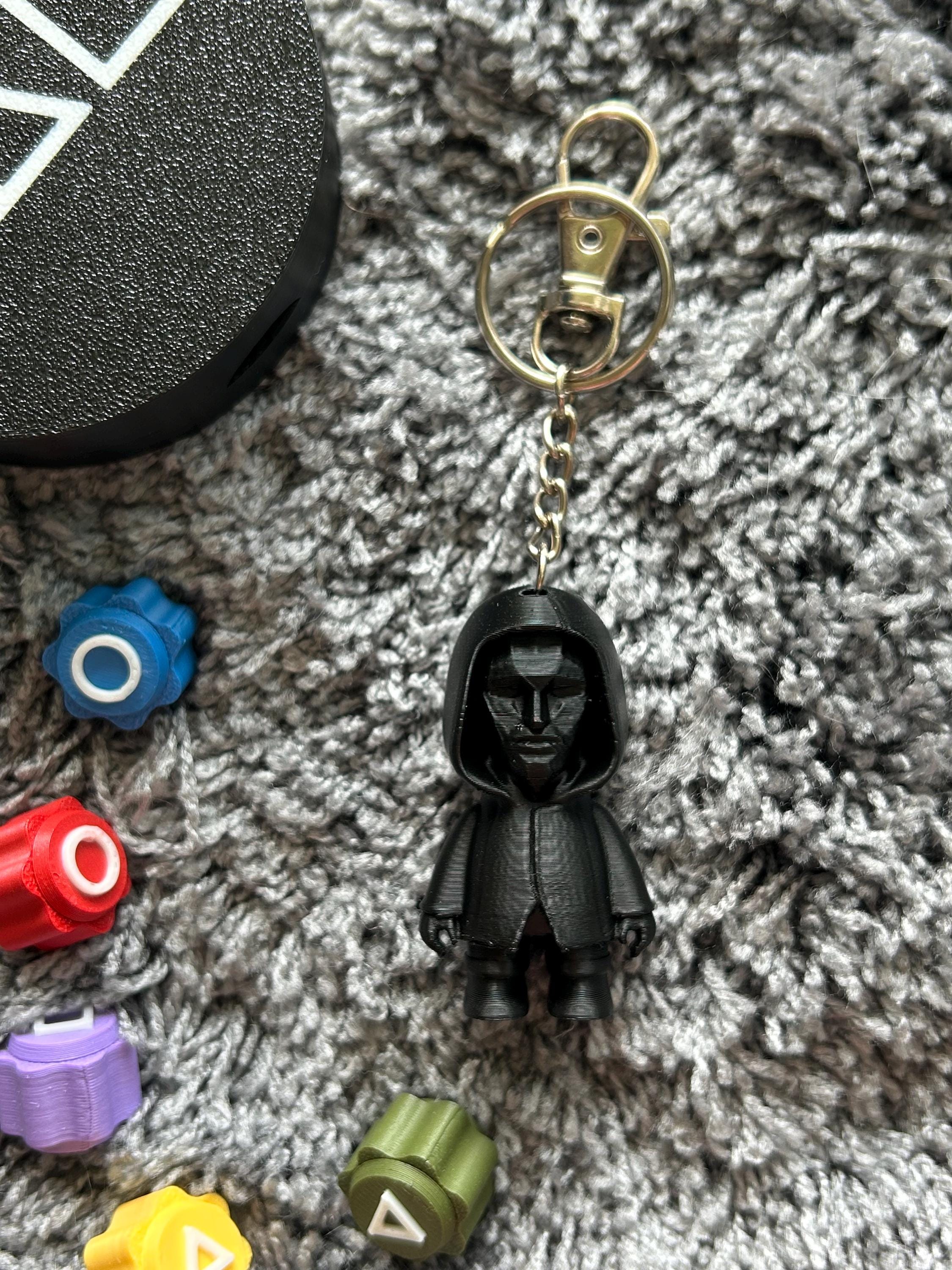 Collectors Set Circle, Triangle, Square and Front Man Keychains Red ...