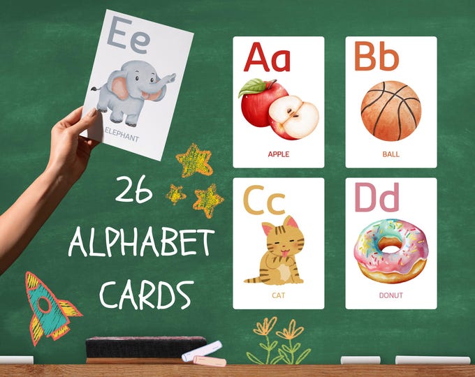 Printable Alphabet Flash Cards for Kids Educational Activity ...