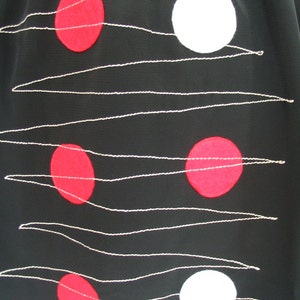 Sara Moe Felt Polka Dot Applique Embroidered Skirt Size S to M - Etsy