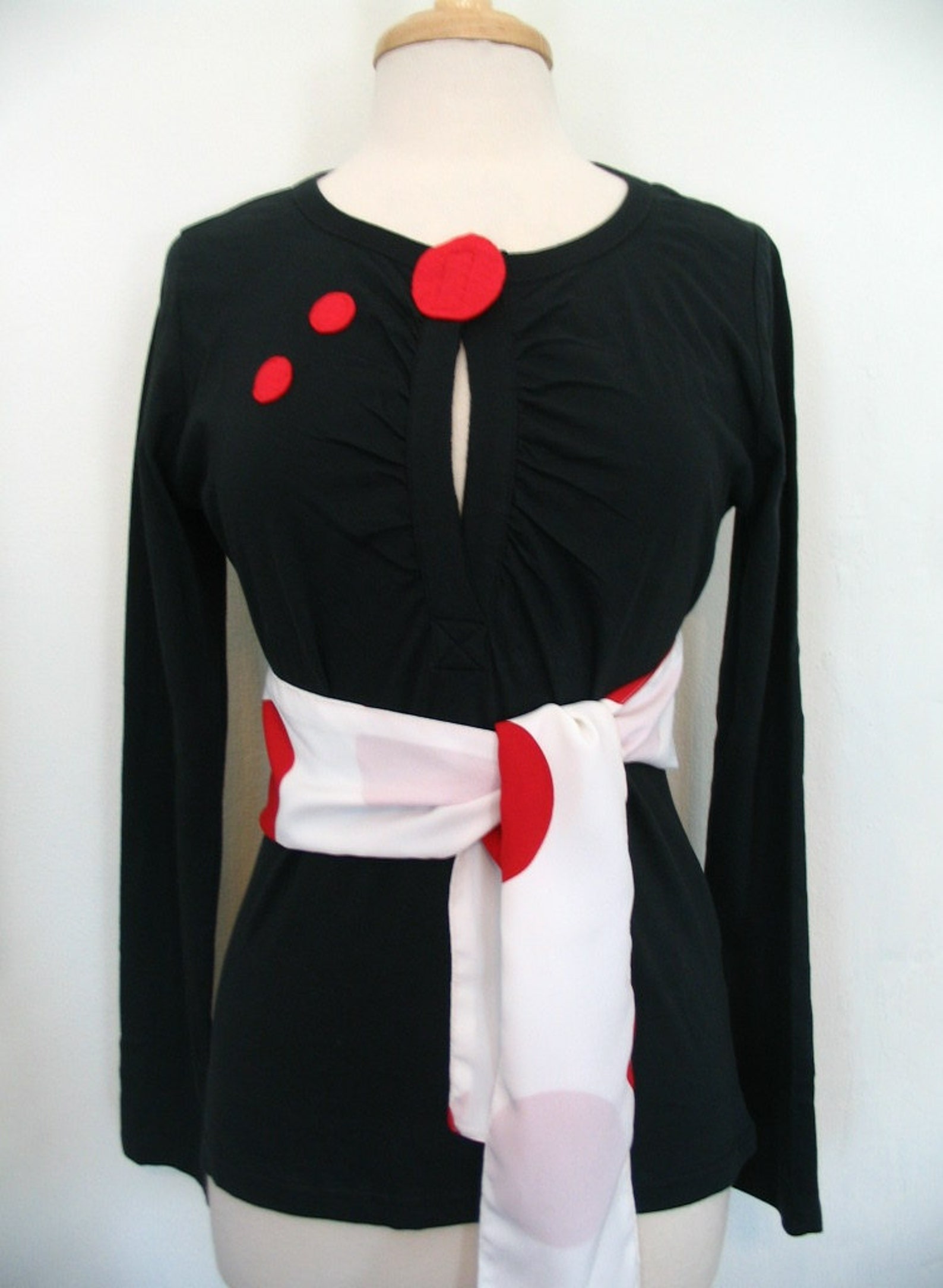 Sara Moe Felt Polka Dot Applique Embroidered Skirt Size S to M - Etsy