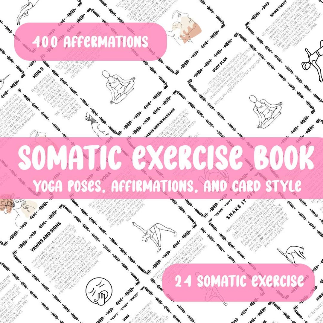 Somatic Exercise Book: Yoga Poses, Affirmations, and Card Style for ...
