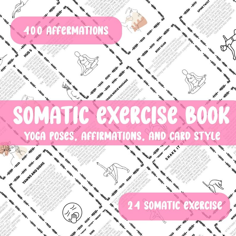 Somatic Exercise Book: Yoga Poses, Affirmations, and Card Style for ...