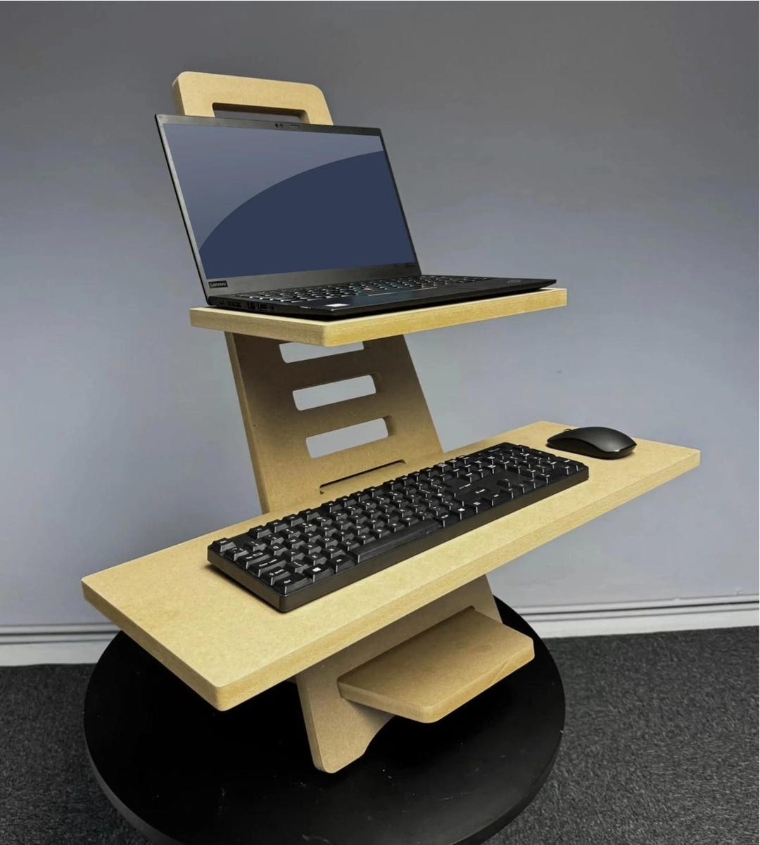 Zen Desk Standing Desk Home Office Stand up Laptop and Keyboard Shelf ...