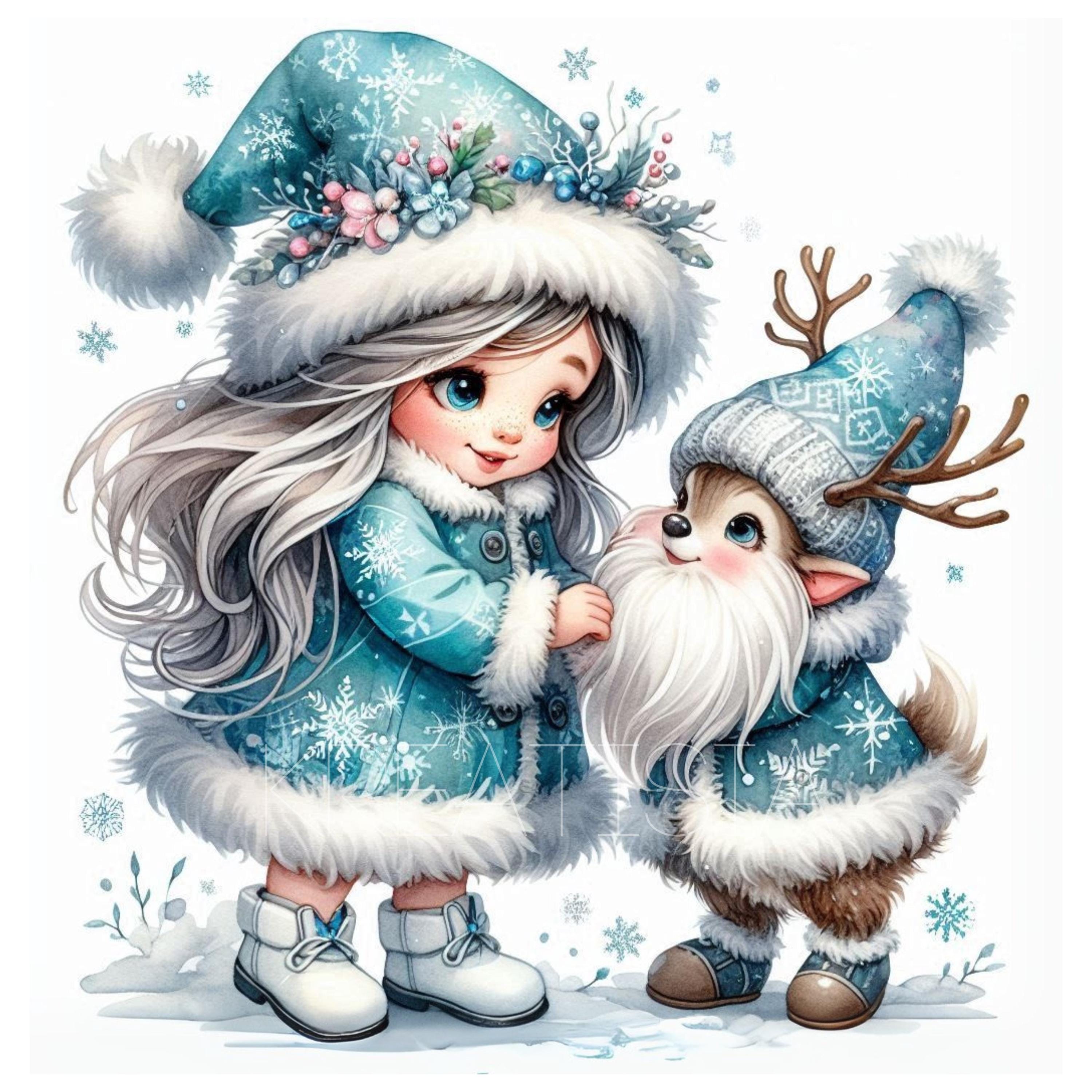 Winter Wonderland Fairy Girl Clipart | 10-premium Jpgs 300DPI ...
