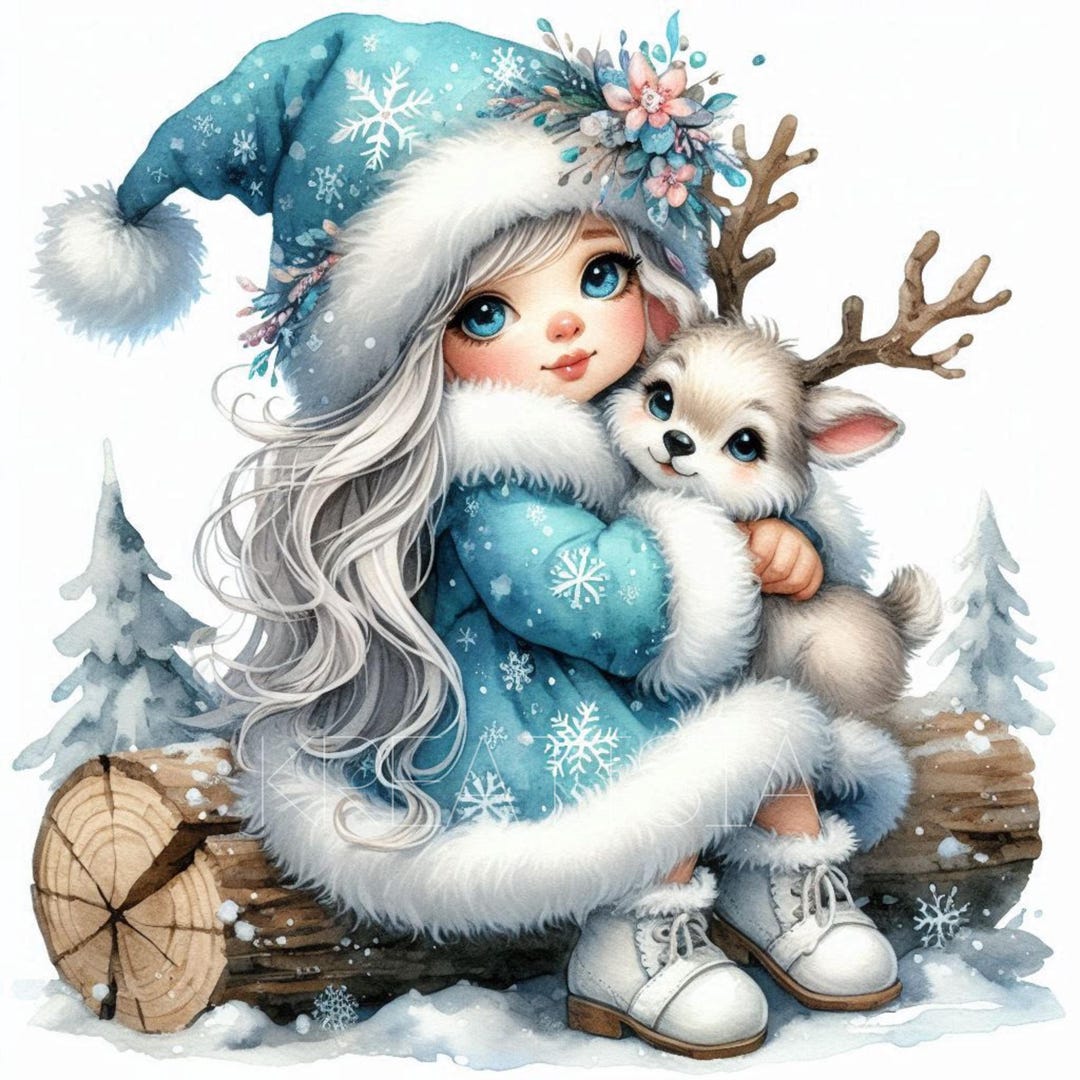 Winter Wonderland Fairy Girl Clipart | 10-premium Jpgs 300DPI ...