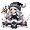 Winter Wonderland Fairy Girl Clipart 10-premium Jpgs 300DPI Whimsical ...
