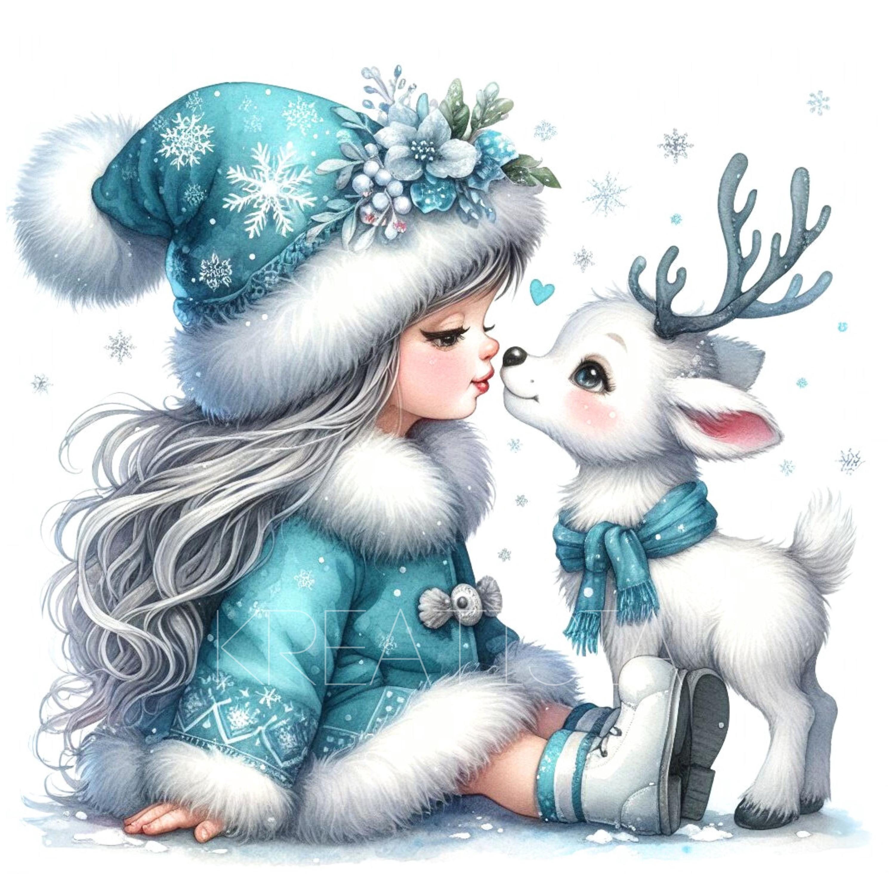 Winter Wonderland Fairy Girl Clipart | 10-premium Jpgs 300DPI ...