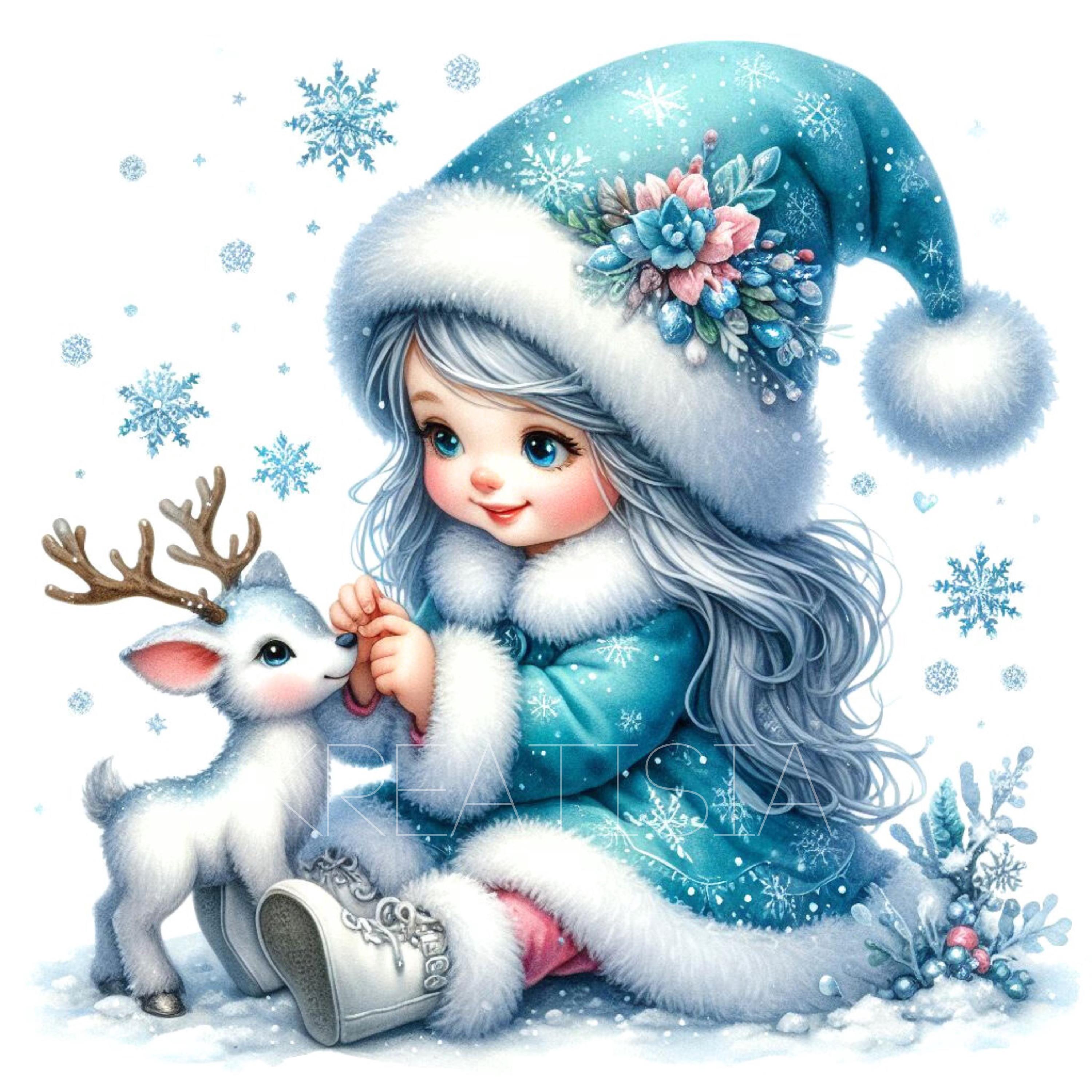 Winter Wonderland Fairy Girl Clipart | 10-premium Jpgs 300DPI ...