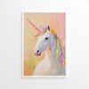 Printable Magical Unicorn Painting-digital Download Canvas Paper-png ...