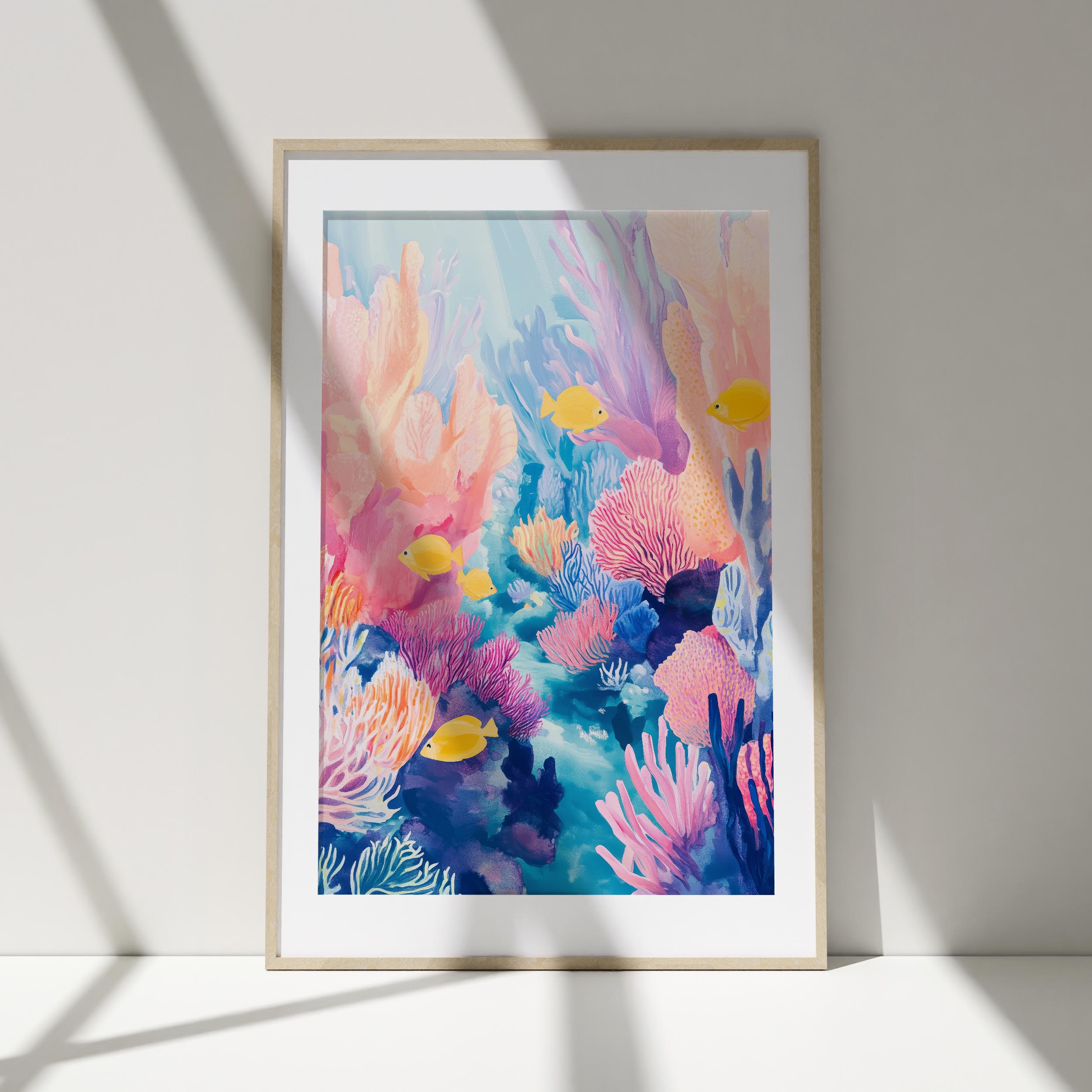 Under the Sea Poster, Tropical Fish Art, Coastal Wall Decor, Summer ...