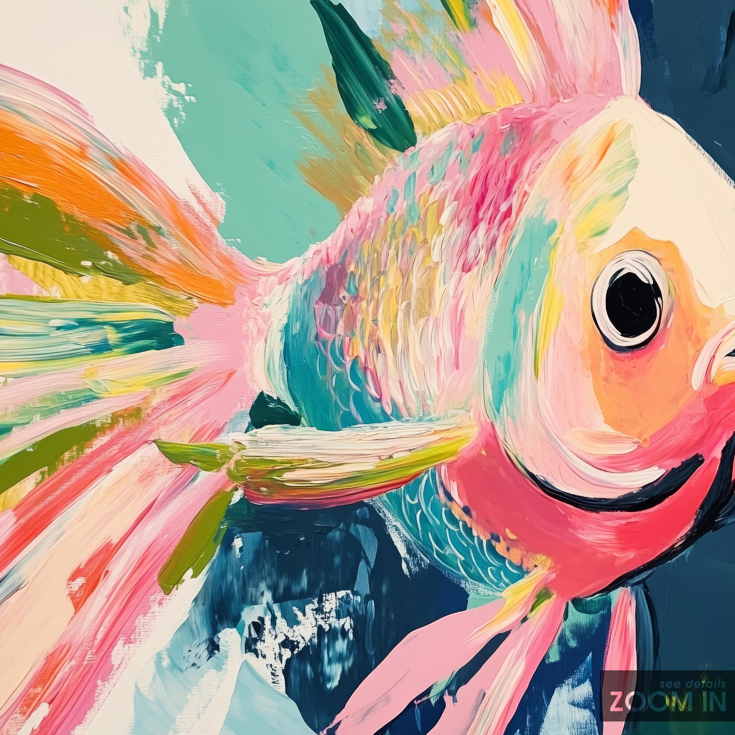Angel Fish Poster, Coastal Wall Art, Rainbow Ocean Art, Sea Creature ...