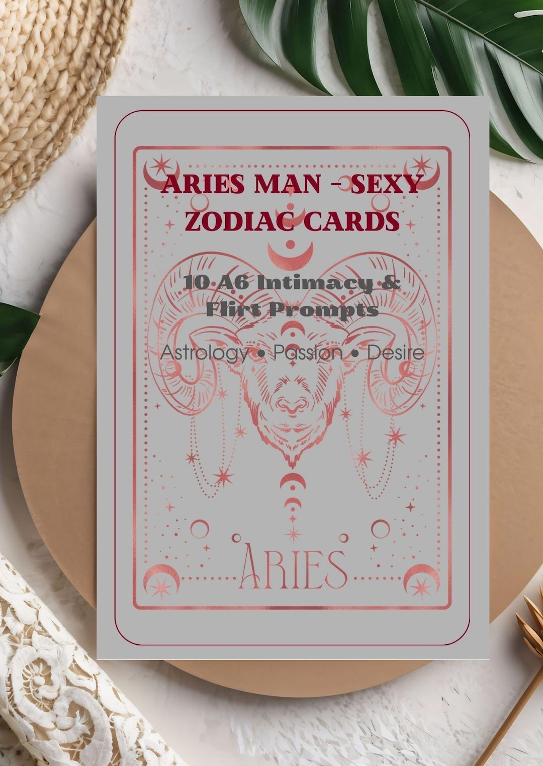Aries Man Sexy Zodiac Cards | A6 Printable Deck | 10 Intimacy & Flirt ...