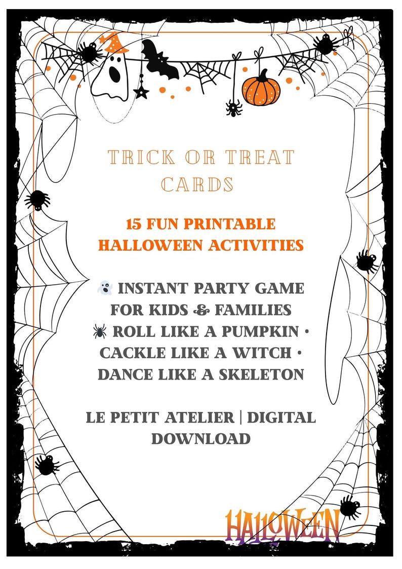 Halloween Family Bundle | Trick-or-treat Game Cards + Personalized ...