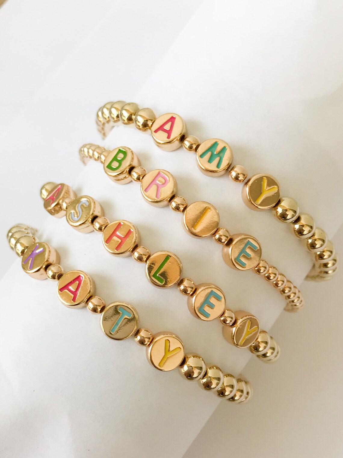 Name Bracelets, Personalized Gold Name Bracelets for Teens, Women, Mom ...