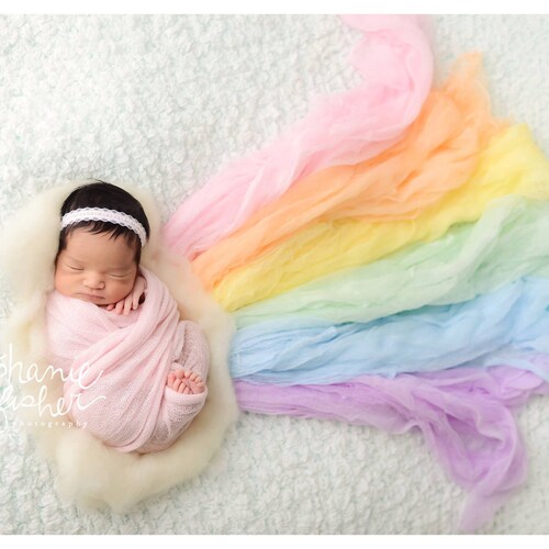 Newborn Wrap Rainbow Baby Rainbow Set Photography Baby - Etsy