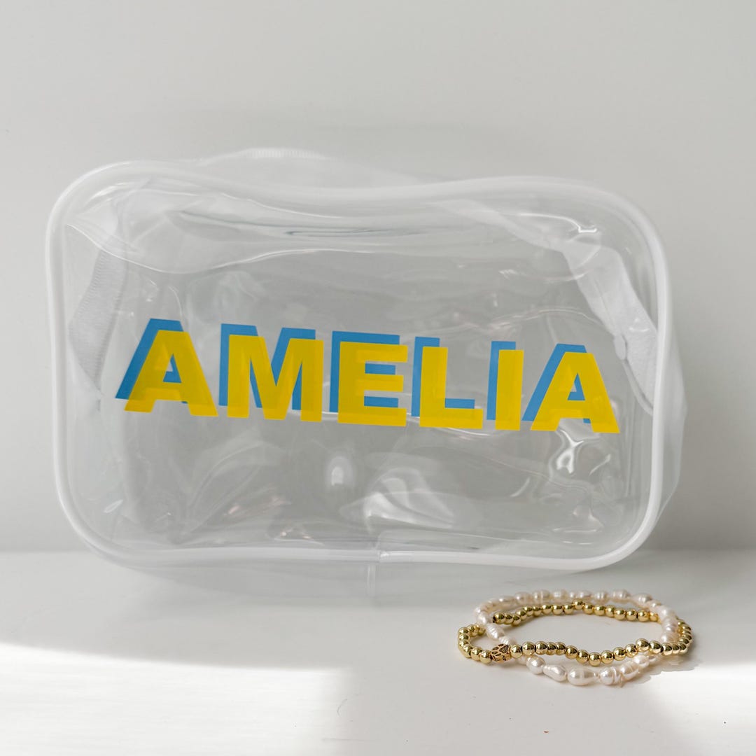 Custom Beach Bag, Monogram Bags, TSA Toiletry Bag Pouch With Zipper ...