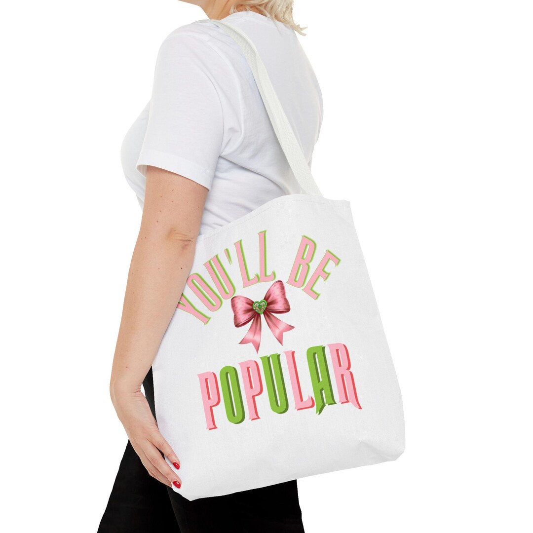You'll Be Popular Tote, Wicked Fans Bag, Broadway Musical, Pink and ...