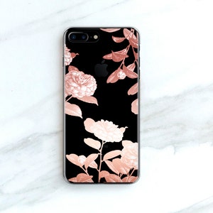 Rose Floral iPhone 14 Pro Max Case Clear iPhone 16 15 Pink Ombre Roses ...
