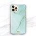 Personalized Phone Case Turquoise Marble iPhone 14 Plus 13 Pro Max ...