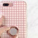 Pink Gingham Case and Bow Ring Phone Grip - Spring iPhone Case and ...