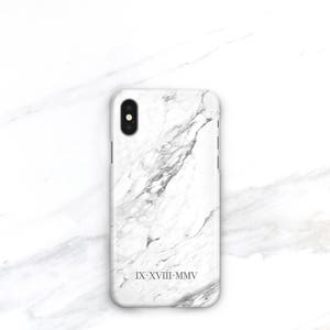 Gray and White Marble Case With Gold Ring Grip for iPhone and Samsung ...