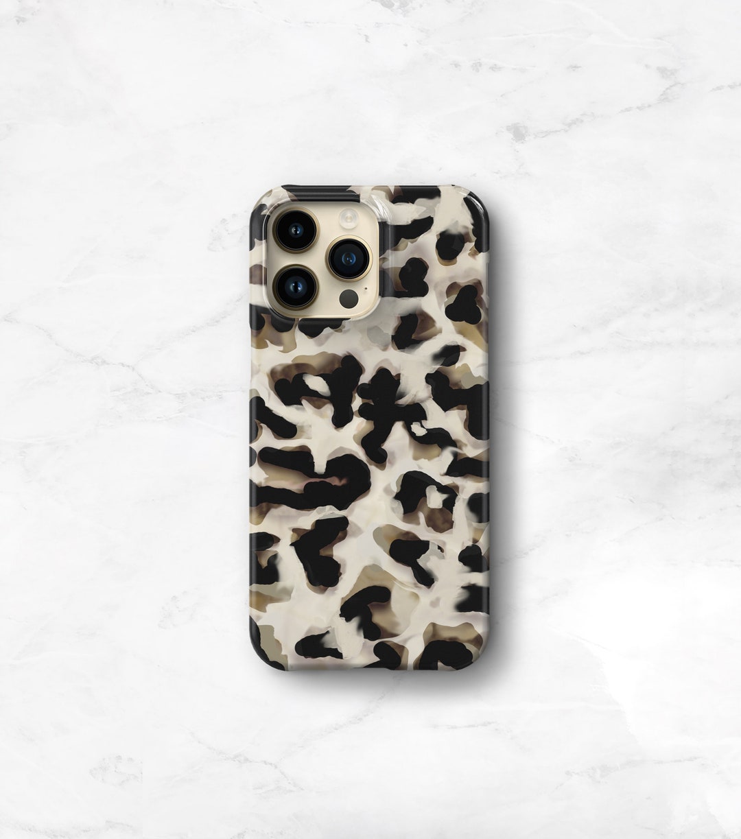 Milk Tortoise Shell Print Phone Case, iPhone 13 14 15 Pro Max 12 Mini ...