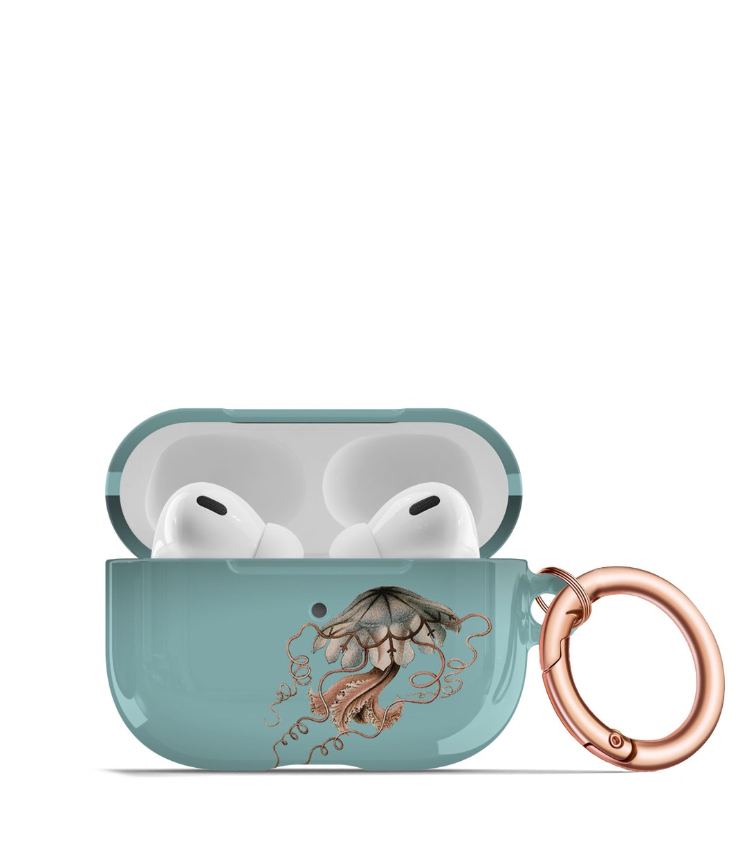 Jellyfish AirPod Case Ocean Print Airpods Pro Hard Cover Keychain AP ...