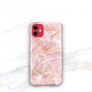 Rose Quartz Case With Ring Phone Grip iPhone or Galaxy Expanding Stand ...