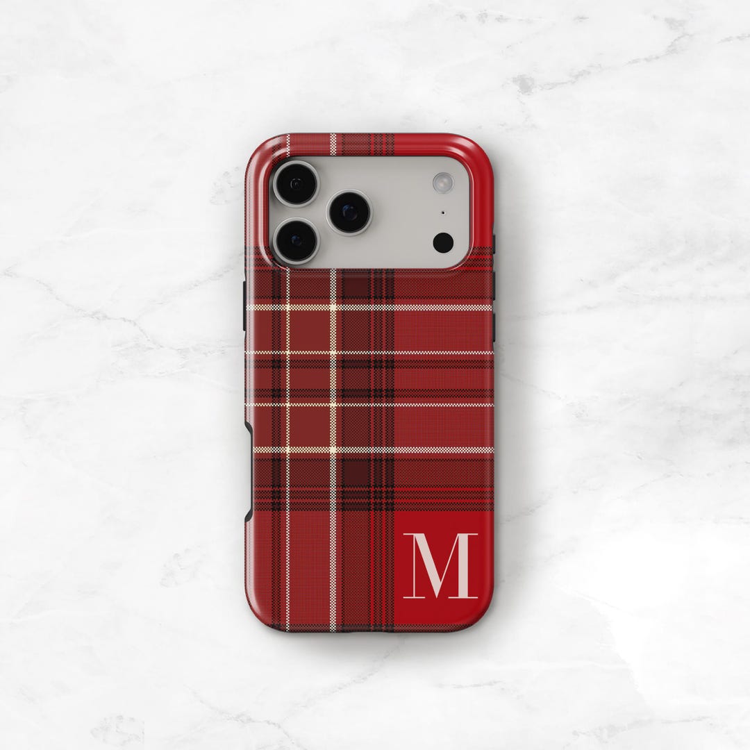 Personalized Red Plaid Phone Case for Iphone, Samsung Galaxy, Google ...