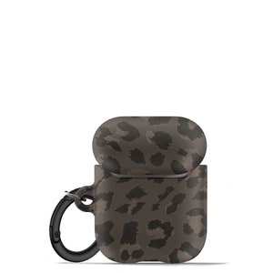 Black Leopard AirPod Case Animal Print Airpods Pro Hard Cover Keychain ...